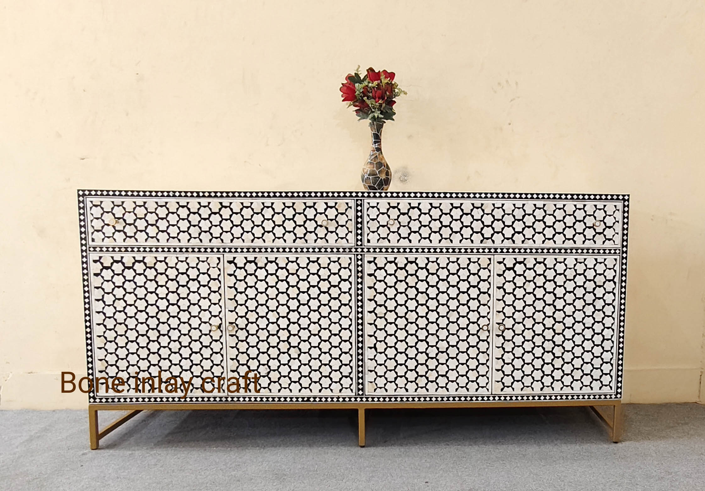 New handmade bone inlay Targua Design Buffet, bone inlay Cabinet, bone ...